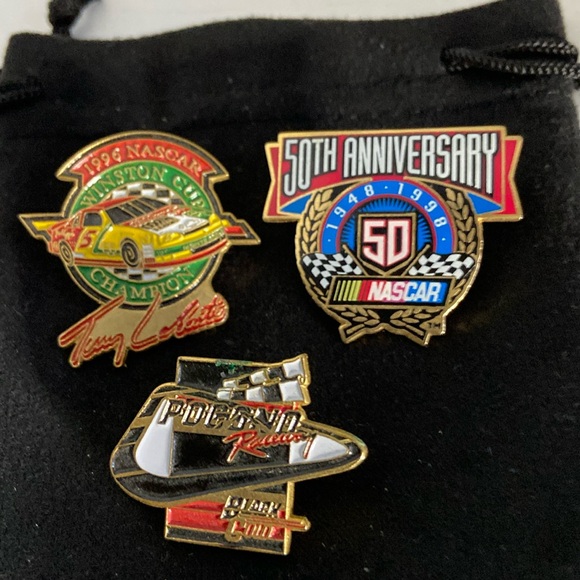 Other | 3 Nascar Race Car Pins Winston Cup Champion Tony Labate Pocano ...